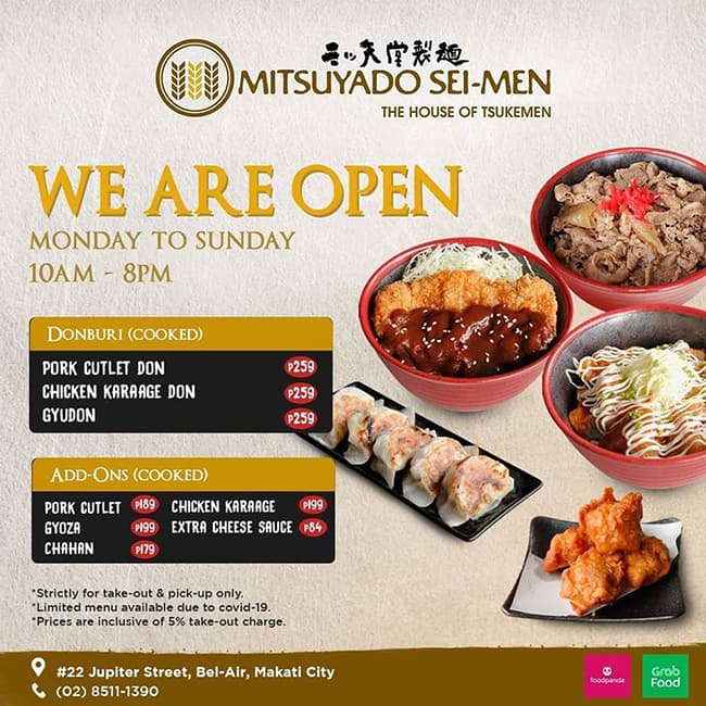 Menu at Mitsuyado Sei-Men - Ayala Malls The 30th restaurant, Pasig