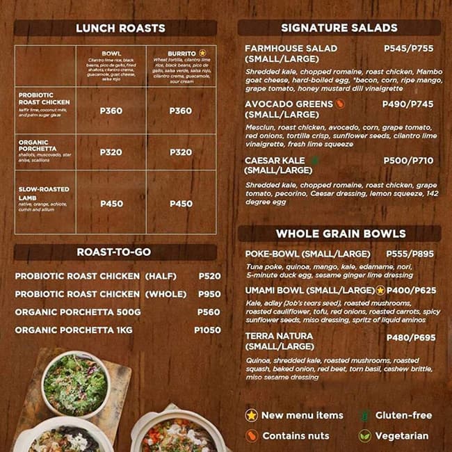 Menu at Green Pastures cafe, Taguig, Seven/NEO