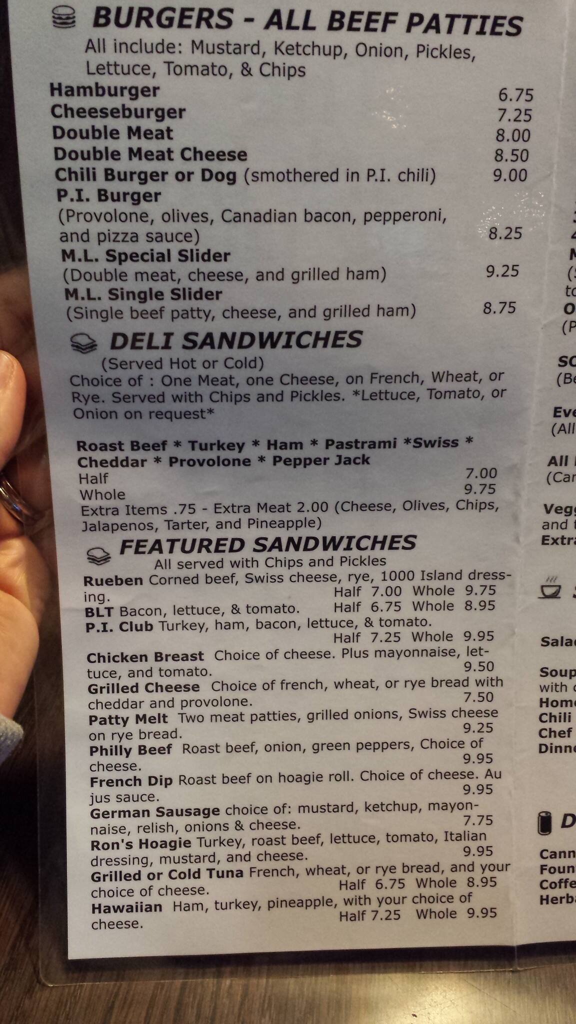 Menu at Park Inn pub & bar, Spokane, 103 W 9th Ave