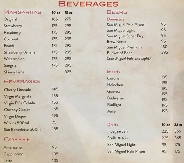 Texas Roadhouse Menu, Menu for Texas Roadhouse, Bonifacio Global City ...