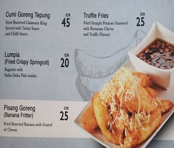 Menu at Willz Cafe, Jakarta