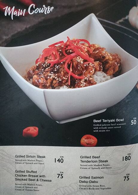 Menu at Willz Cafe, Jakarta