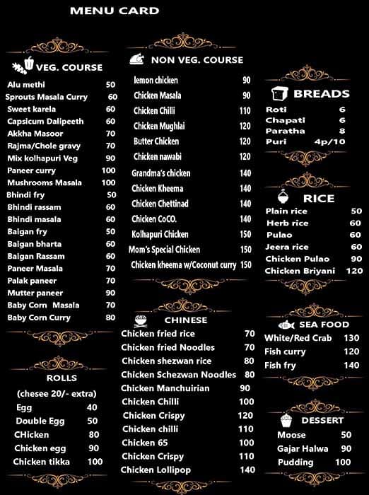 Menu of Meal-O-Mania, Ambernath, Thane