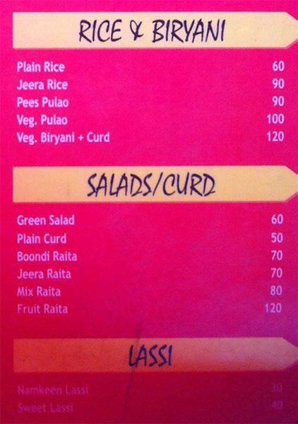 Menu at Food Cottage, Gurugram