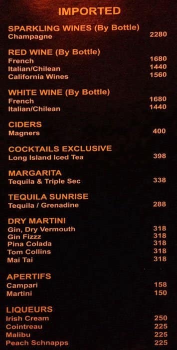 Boheme Cafe Bar Menu, Menu for Boheme Cafe Bar, Karol Bagh, New Delhi ...