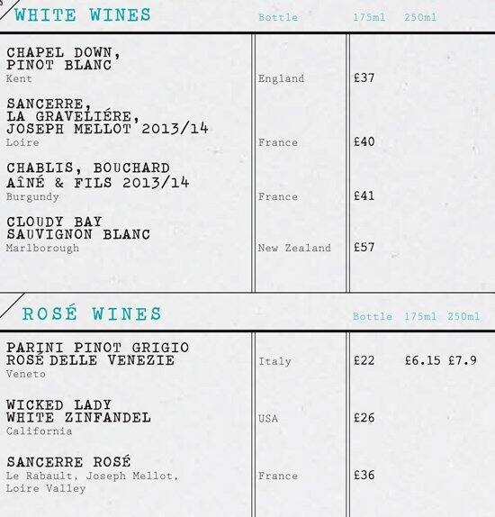 Menu at Forge pub & bar, London