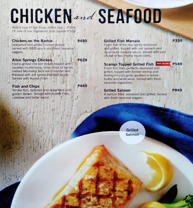 Menu at OBS Restaurant Philippines Corp. Blue Bay Walk, Pasay