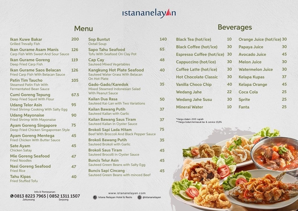 Menu at Istana Nelayan Resto & Cafe, Tangerang, Komplek Serpong Town Square