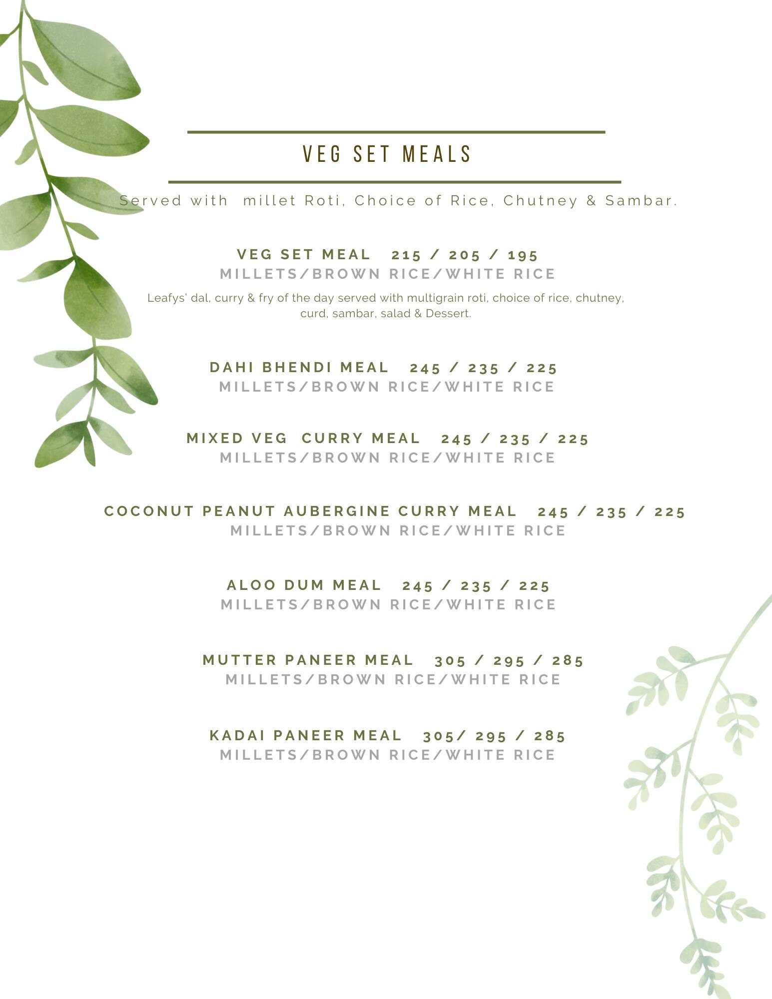 Menu at Paaka Organic Cafe, Hyderabad, Nallagandla - Tellapur Rd