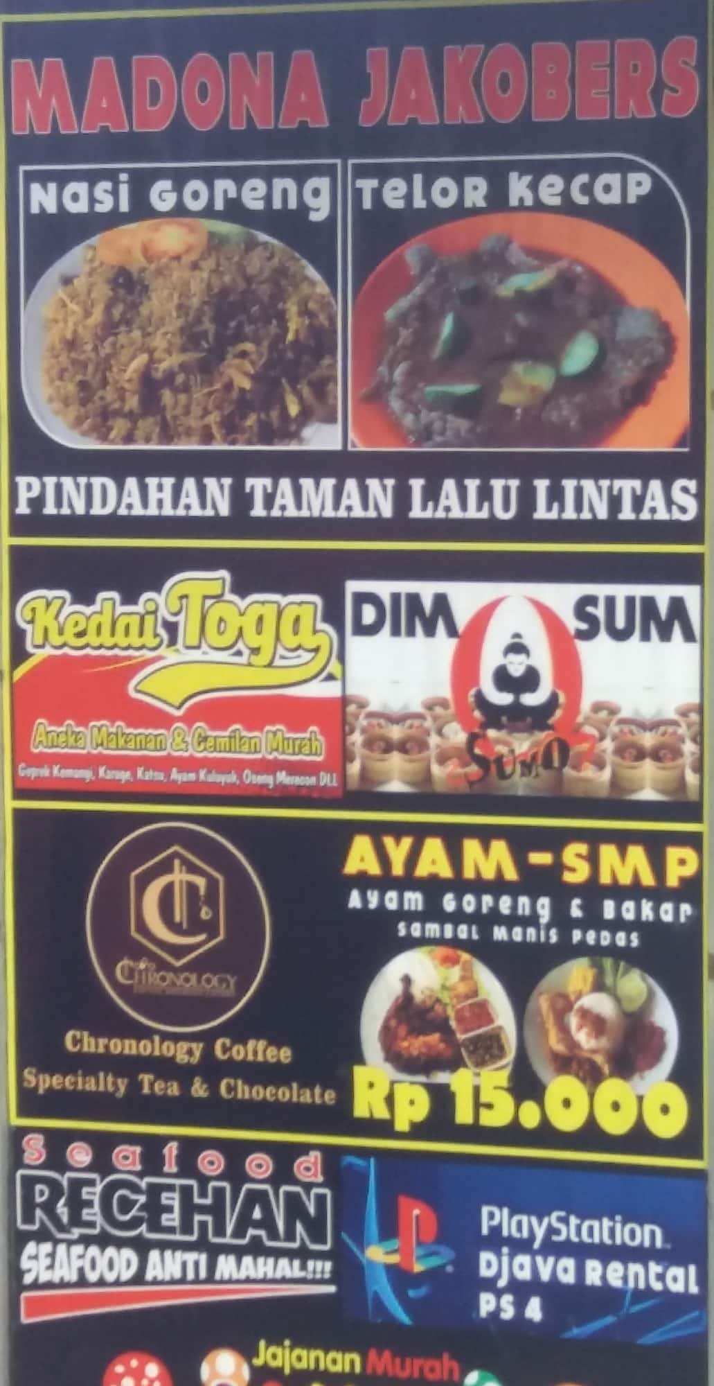 Menu at Nasi Goreng Gondrong Asli Tegal restaurant, Bandung