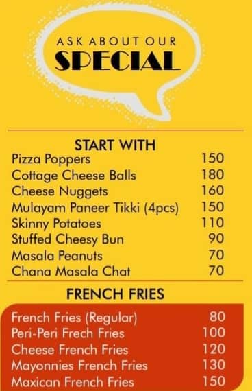 Menu of Urban Eatery, Bodakdev, Ahmedabad