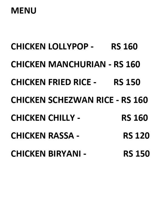 Menu of Kitchen Eleven, Dadar West, Mumbai