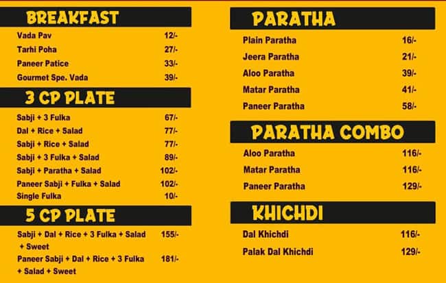 Menu of Gourmet Kitchen, Thane East, Thane