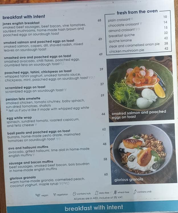 Menu of Jones The Grocer Express , DIFC, Dubai