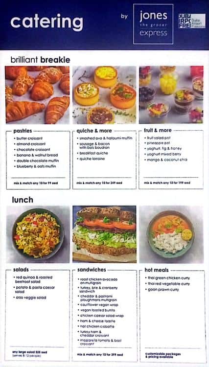 Menu of Jones The Grocer, Dubai International Airport Area, Dubai