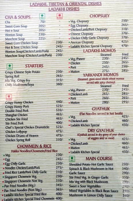 Menu at Machan, Gurugram, Sector 43