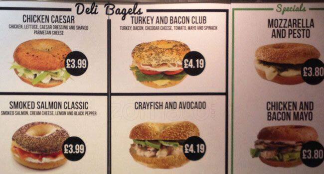 Menu at Bagel Factory London Bridge restaurant, London