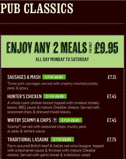 Menu at Nags Head pub & bar, Welling, 37 Welling High St