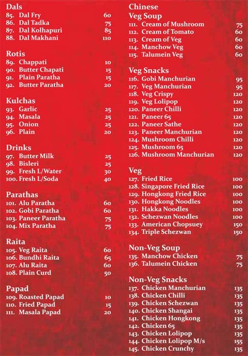 Menu at Appetite, Pune, 10