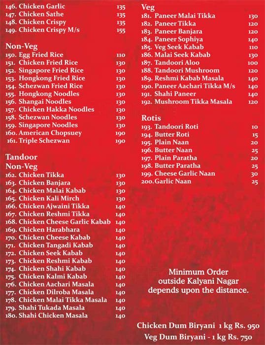 Menu at Appetite, Pune, 10