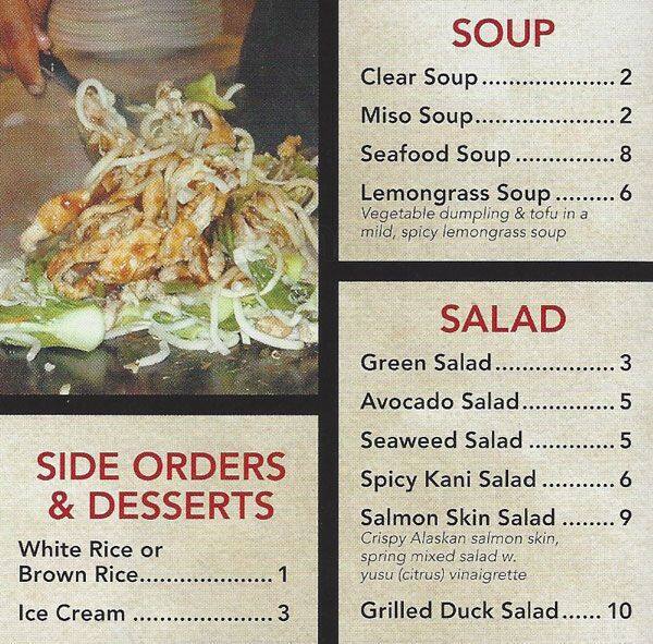 Menu at Mt Fuji Japanese Food & Steak restaurant, Southampton