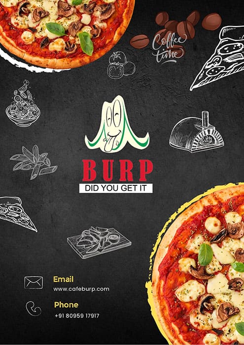 Menu of Burp, New BEL Road, Bangalore