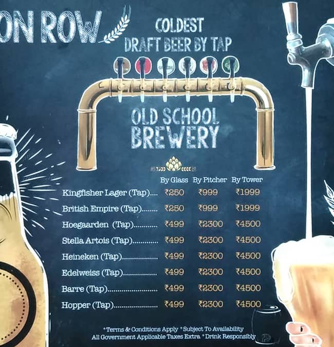 Menu of Pitcherr Perfect, Perungudi, Chennai