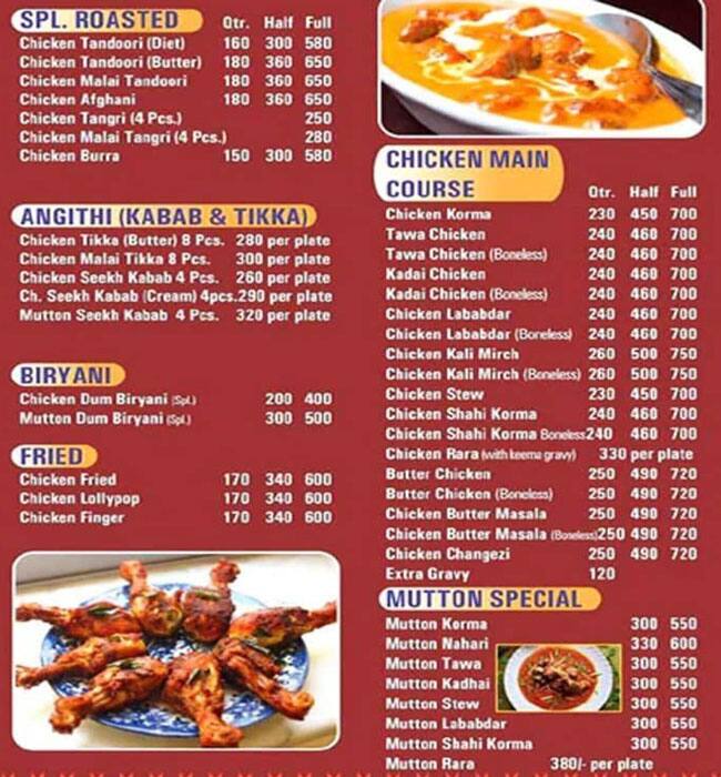 Menu of Sardar Ji Tandoori Junction, Pitampura, New Delhi
