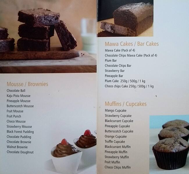 Menu at Tosita Bakery, Mumbai, 4