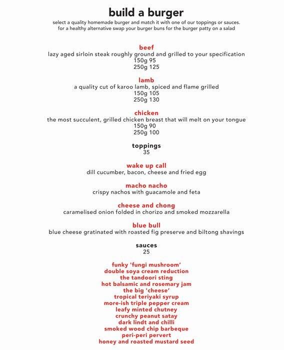 Menu at Protea Hotel Fire & Ice! by Marriott Cape Town Restaurant & Bar ...
