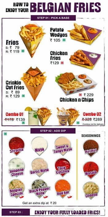 The Belgian Fries Company Menu - Zomato