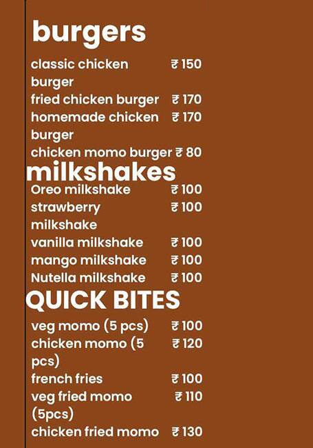 Menu of Jireh's Kitchen, Thiruvanmiyur, Chennai