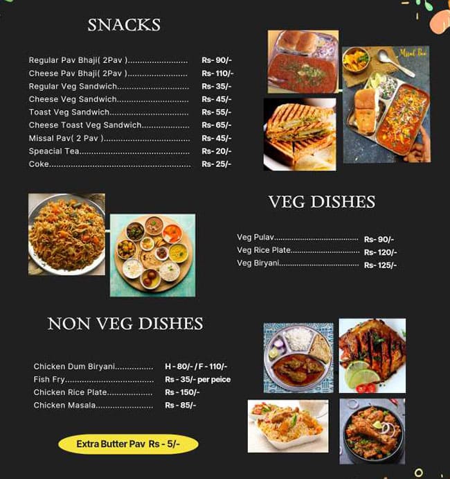 Menu of Big Bites Kitchen, Marve, Mumbai