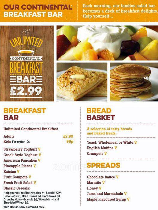 Menu at The Windmill Harvester steakhouse, Bushey, 107 High Rd