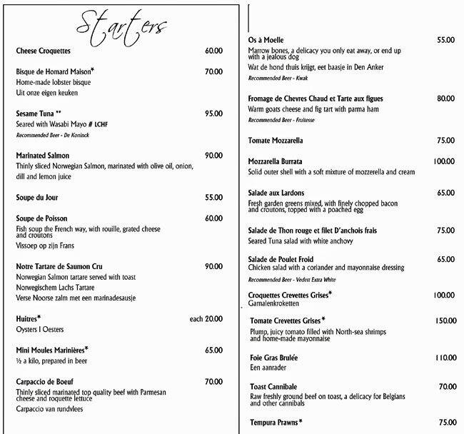 Den Anker Menu, Menu for Den Anker, V & A Waterfront, Cape Town - Zomato SA