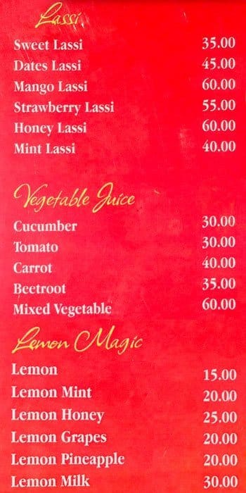 Menu at Abis Juice Boy, Chennai, 100, Kalaignar Karunanidhi Salai