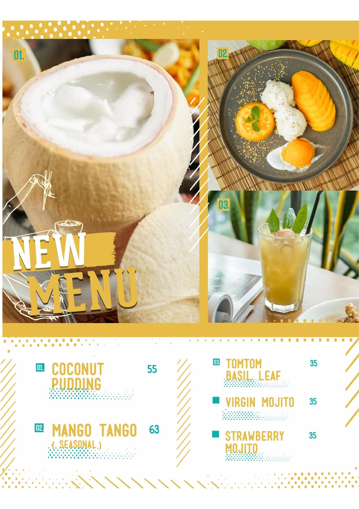 Menu at Tom Tom restaurant, Jakarta