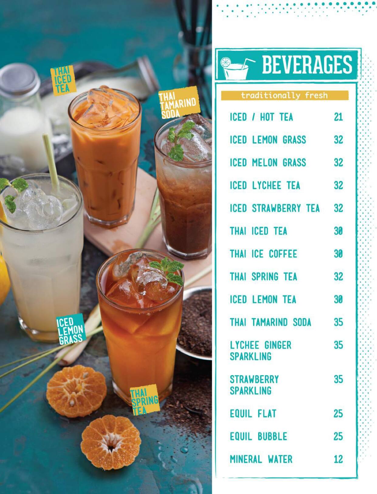 Menu at Tom Tom restaurant, Jakarta