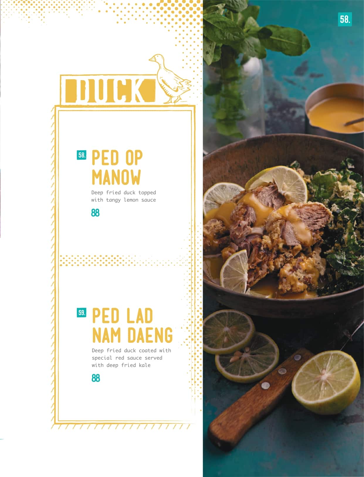 Menu at Tom Tom restaurant, Jakarta