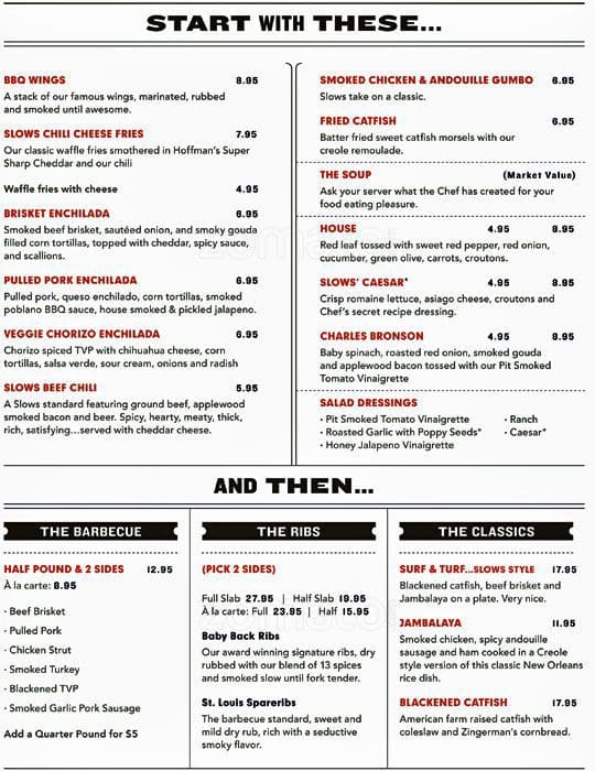 Slows Bar-B-Q Grand Rapids Menu - Urbanspoon/Zomato