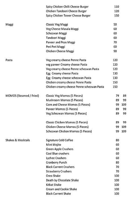 Menu at juice Nation, Chennai, Shanthi Colony