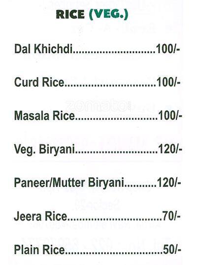 Menu at Tip-Top Chinese Hotel, Navi Mumbai