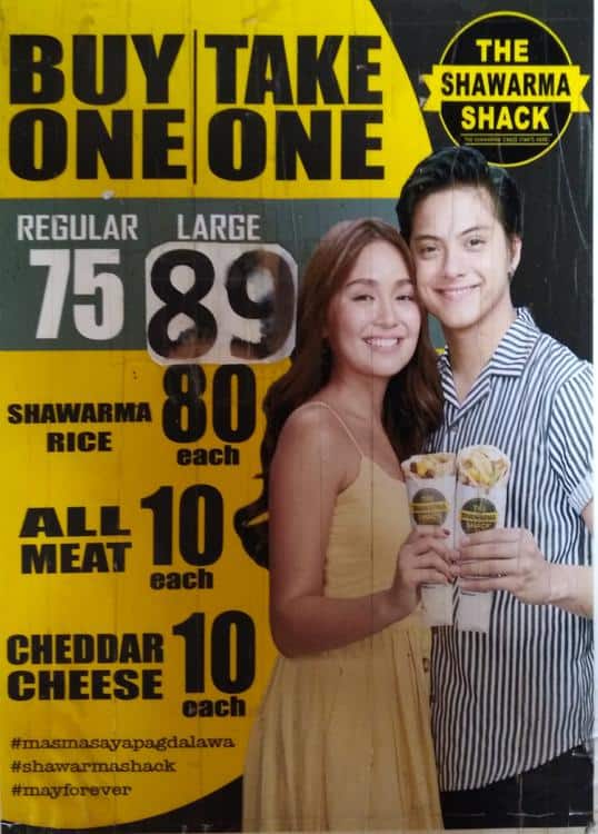 Menu at Shawarma Shack restaurant, Muntinlupa, Shell Putatan