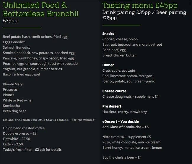 Menu at The Frog pub & bar, London, 2 Ely's Yard Old Truman Brewery ...