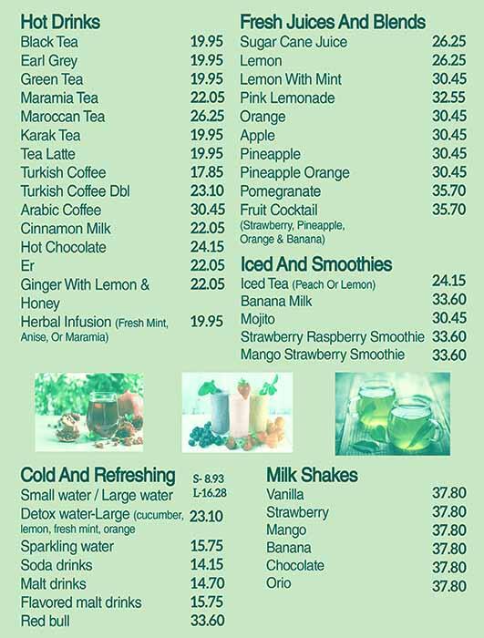 Menu at ILA Restaurant & Cafe, Dubai