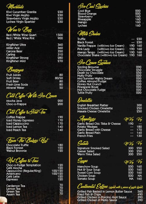 Menu of Vimpi's, Shastri Nagar, Jalandhar