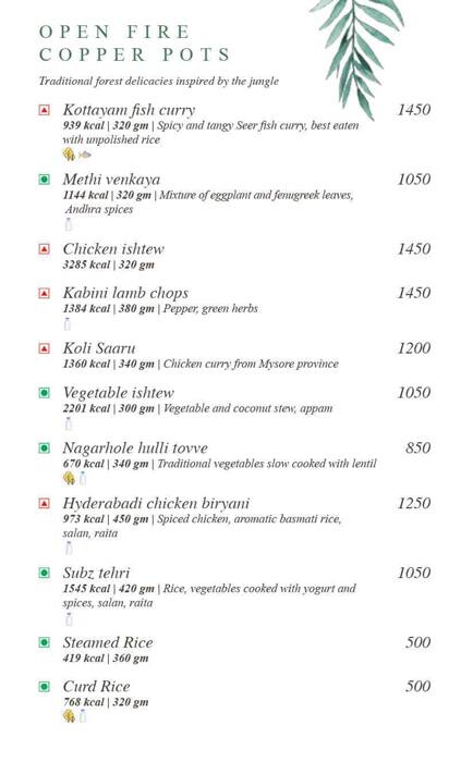 Menu at Machan, Bengaluru, The Taj West End