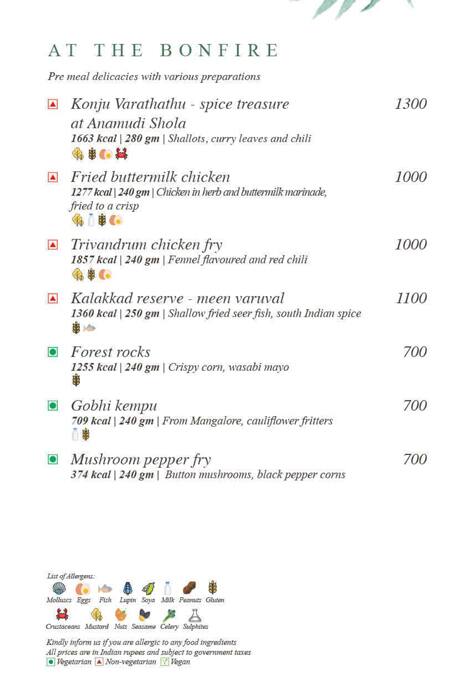 Menu at Machan, Bengaluru, The Taj West End