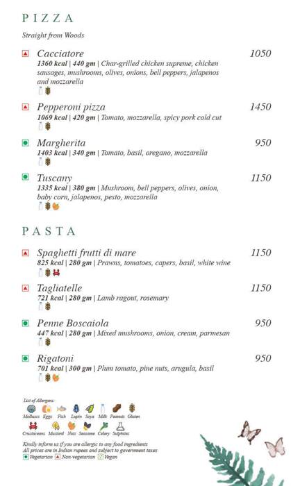 Menu at Machan, Bengaluru, The Taj West End