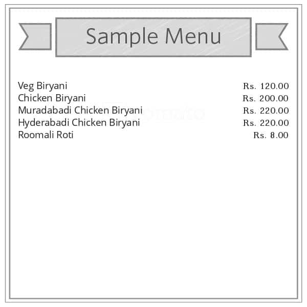 Menu of Abid Chicken Biryani, Sector 50, Gurgaon
